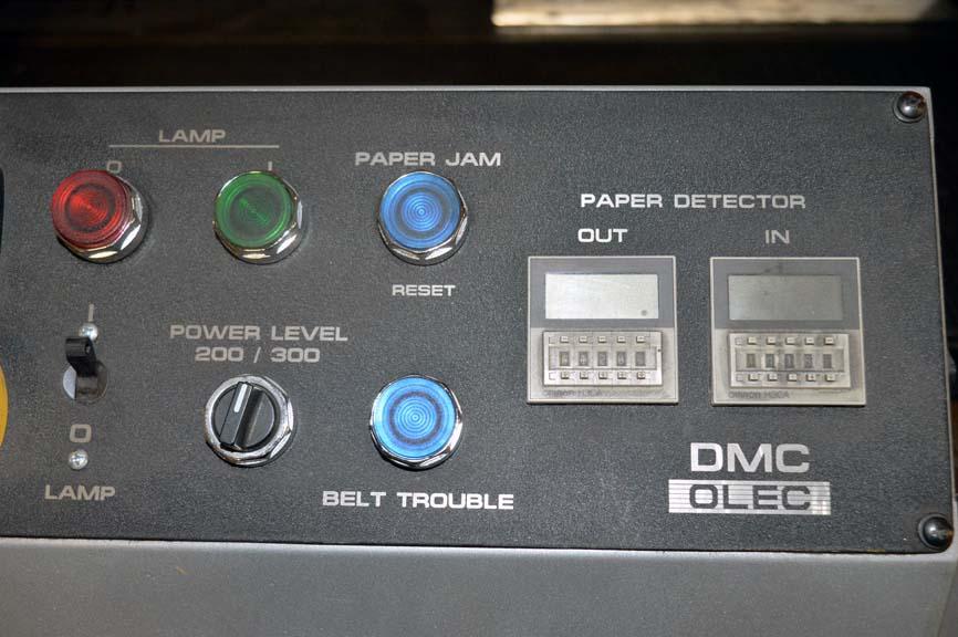 Lot #24: 2007 Olec DMC 19" Automatic Feed UV Coater - WireBids